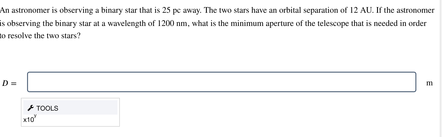 Solved An astronomer is observing a binary star that is 25pc | Chegg.com