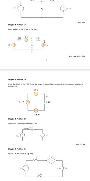 Solved Chapter 1 , Problem 17. Figure 1.28 shows a circuit | Chegg.com