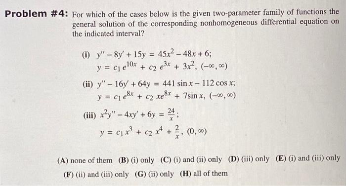 Solved 74: For which of the cases below is the given | Chegg.com