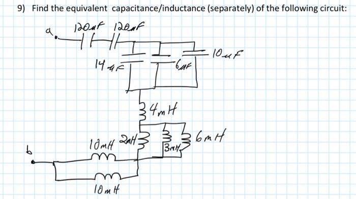 Solved 9) Find the equivalent capacitance/inductance | Chegg.com Solved 9) Find the equivalent capacitance/inductance | Chegg.com