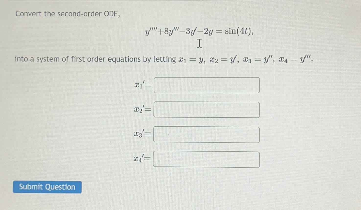 Solved Convert the second-order | Chegg.com