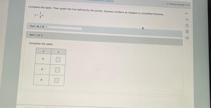 Solved Complete the table. Then graph the line defined by | Chegg.com