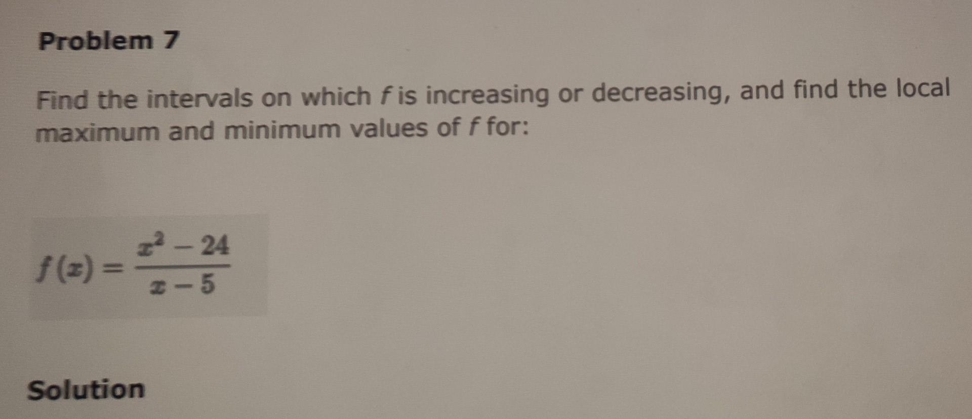 Solved Find the intervals on which is increasing or | Chegg.com