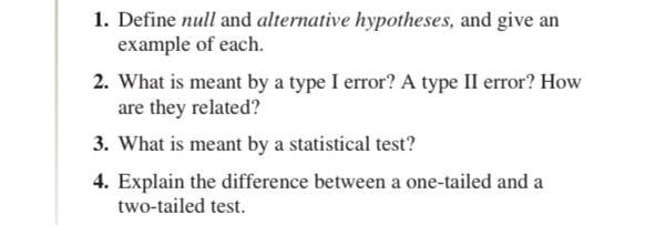 Solved 1. Define null and alternative hypotheses, and give | Chegg.com