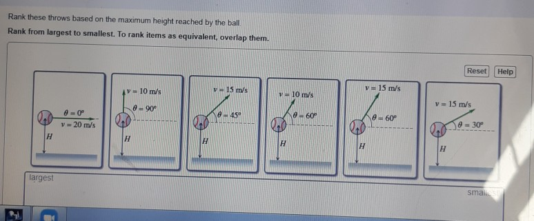 Solved Rank these throws based on the maximum height reached | Chegg.com Solved Rank these throws based on the maximum height reached | Chegg.com