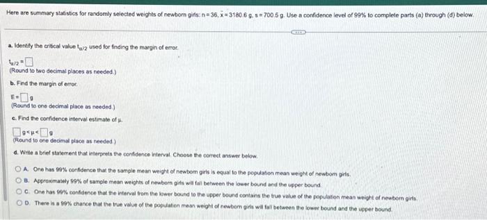 Solved Here are summary statistics for randomly selected | Chegg.com