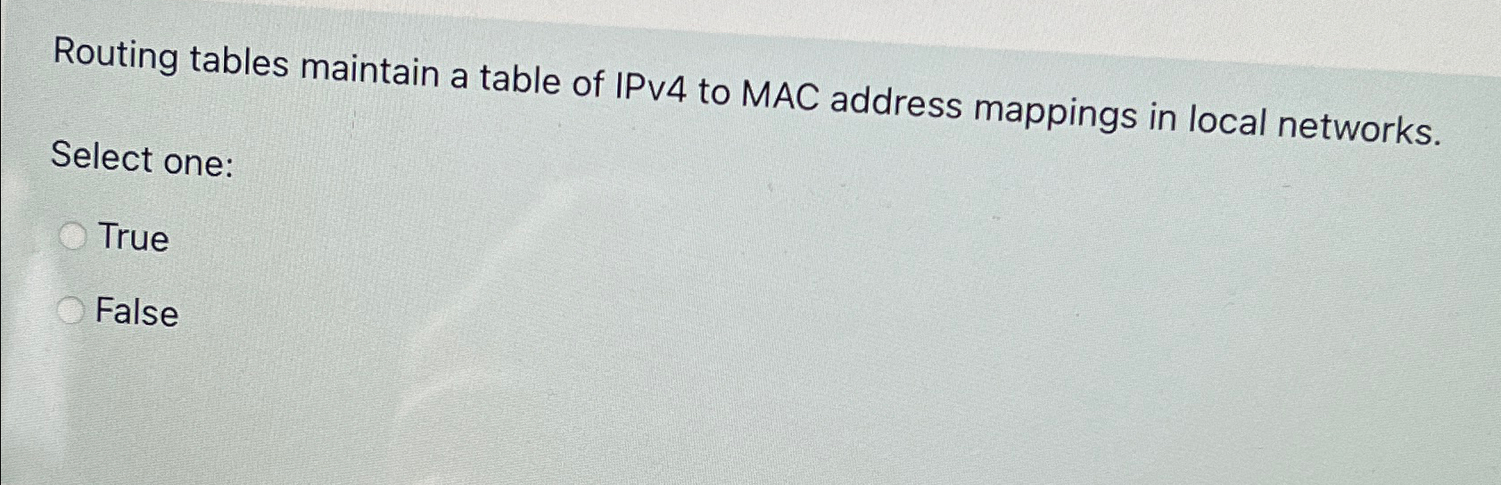 Solved Routing tables maintain a table of IPv4 ﻿to MAC | Chegg.com