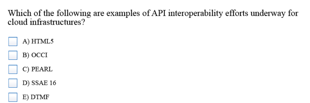 Solved Which of the following are examples of API | Chegg.com