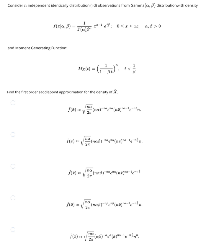 Solved Consider n independent identically distribution (iid) | Chegg.com Solved Consider n independent identically distribution (iid) | Chegg.com
