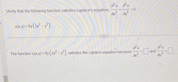 Solved Verify that the following function satisfies | Chegg.com