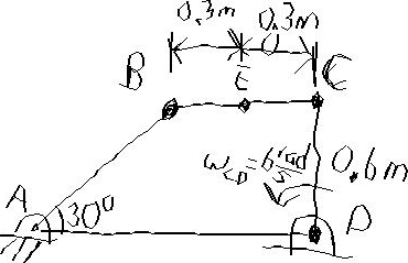If link CD has an angular velocity of ωCD = 6rad/s, | Chegg.com