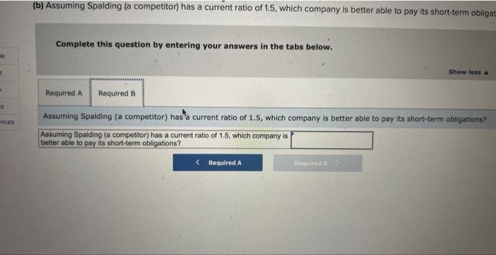 Solved Exercise 4-14 (Algo) Computing the current ratio LO | Chegg.com