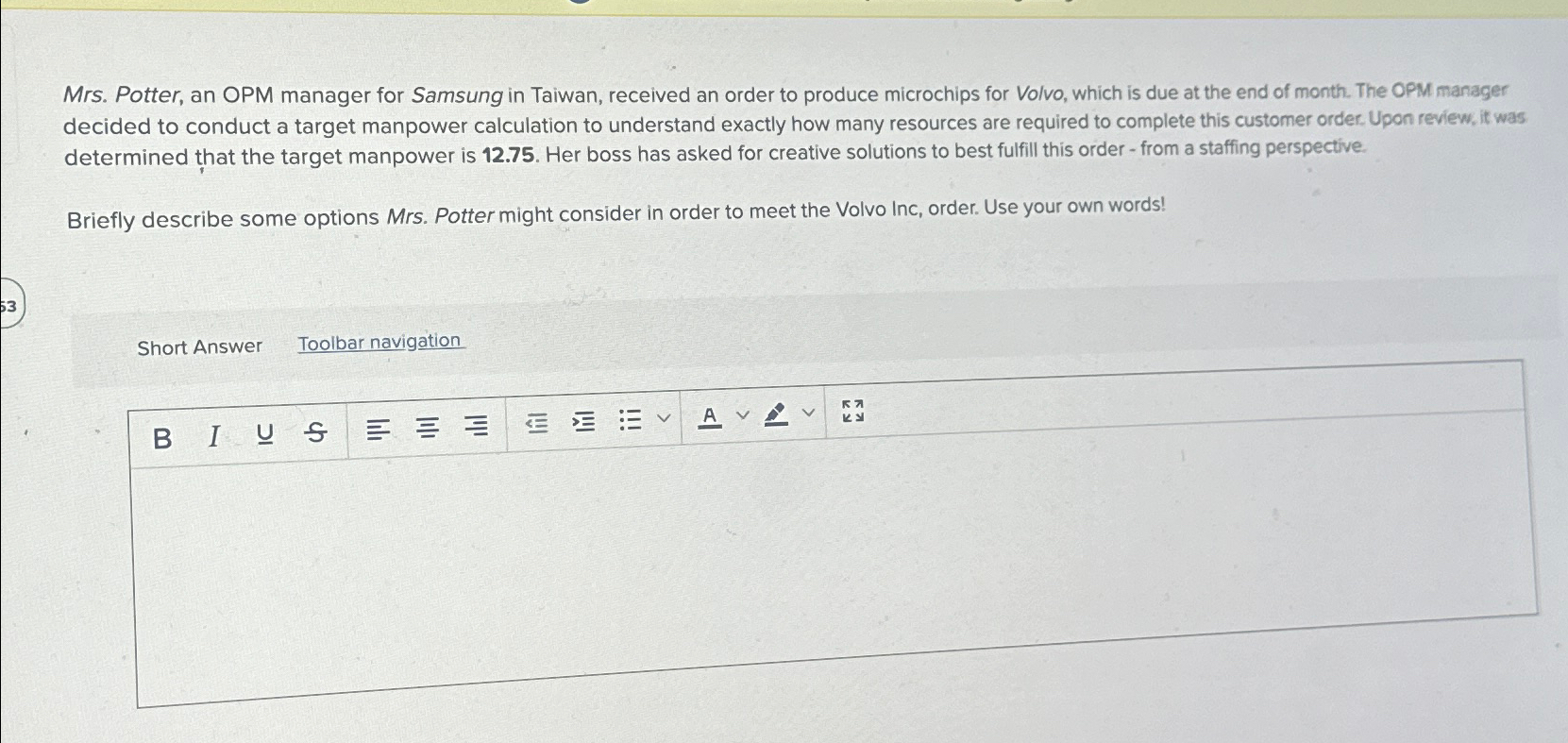 Solved Mrs. ﻿Potter, an OPM manager for Samsung in Taiwan, | Chegg.com
