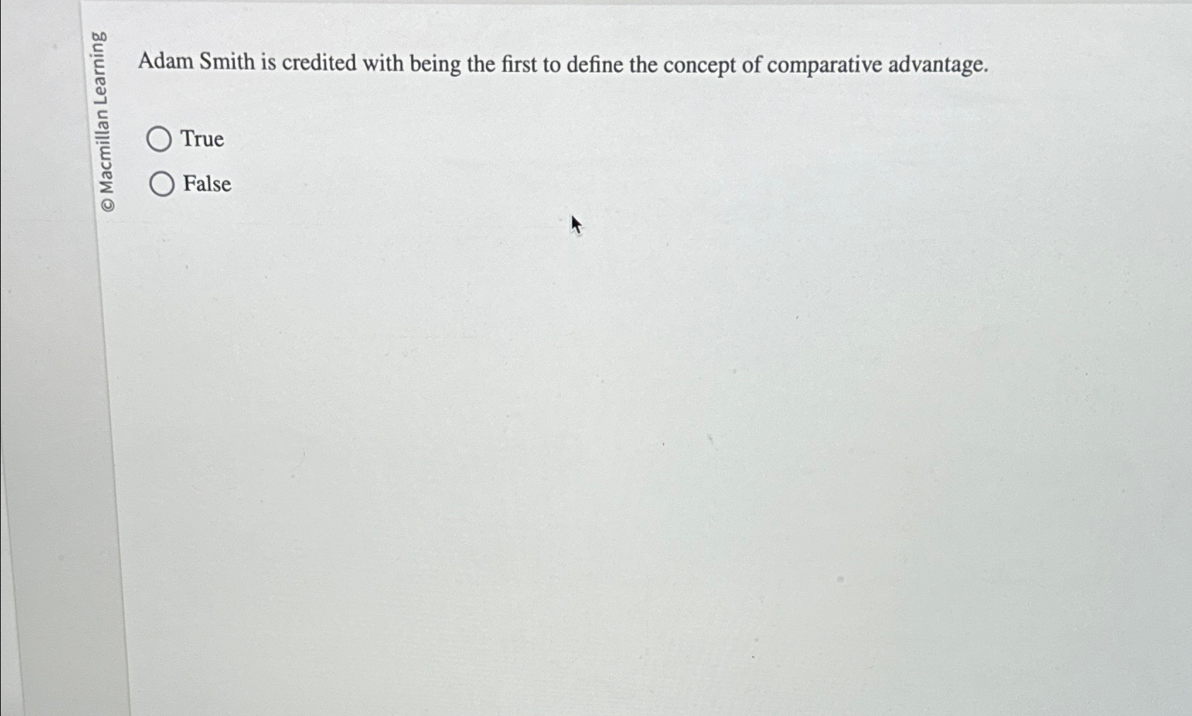 Solved Adam Smith is credited with being the first to define | Chegg.com