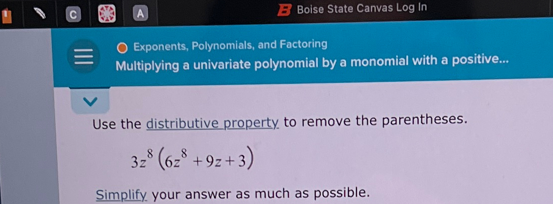 Solved Exponents, Polynomials, and FactoringMultiplying a | Chegg.com
