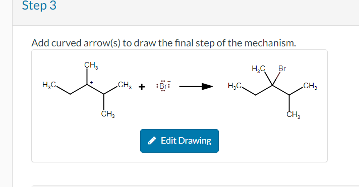 Solved Step 3Add curved arrow(s) ﻿to draw the final step of | Chegg.com