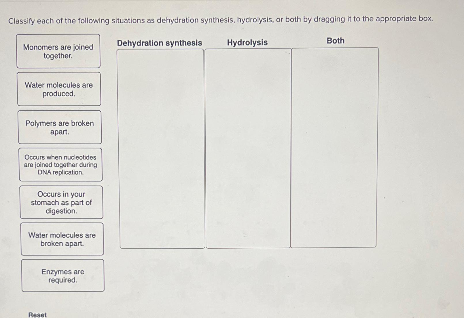 Solved Classify each of the following situations as | Chegg.com