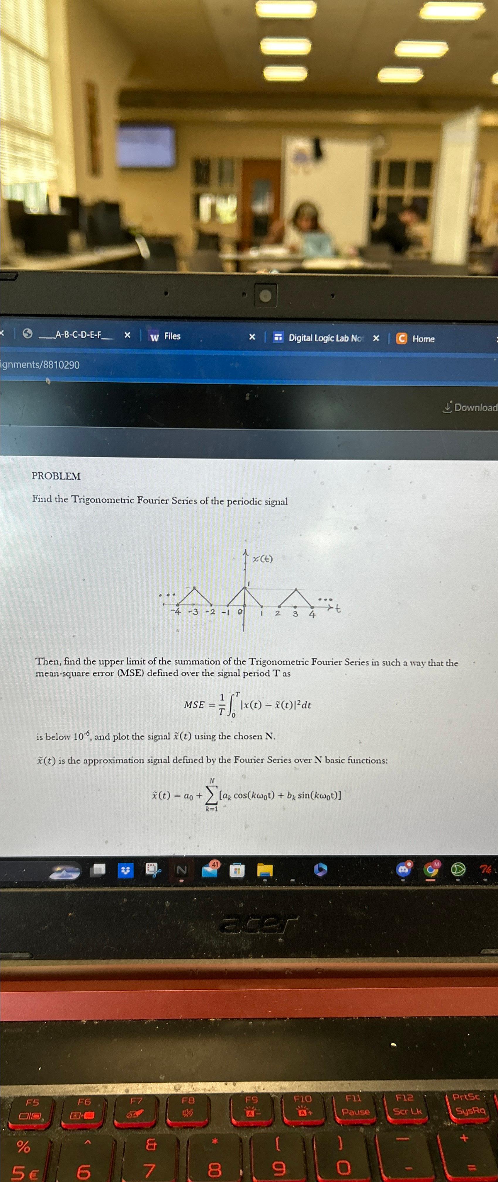 Solved Find the a trigonometric fourier series of the | Chegg.com