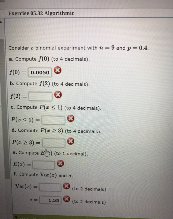 Solved Exercise 05.32 Algorithmic Consider a binomial | Chegg.com