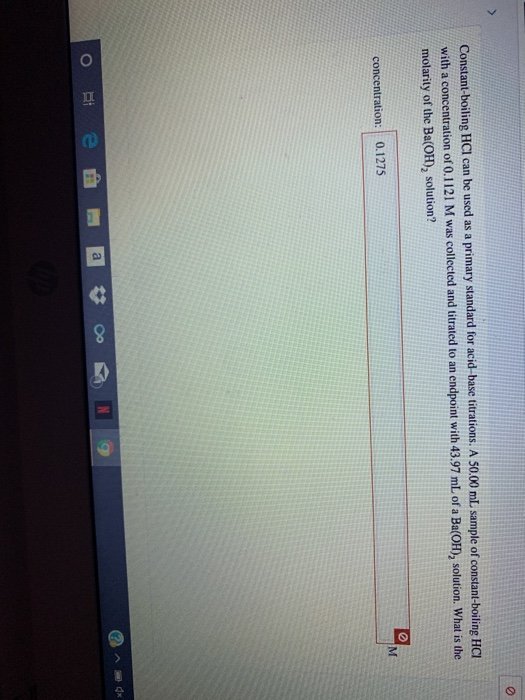 Solved Constant-boiling HCl can be used as a primary | Chegg.com