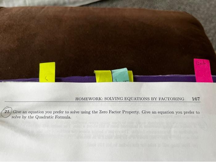 Solved 21. Give an equation you prefer to solve using the | Chegg.com