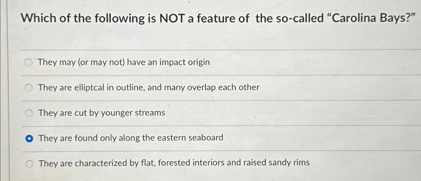 Solved Which of the following is NOT a feature of the | Chegg.com