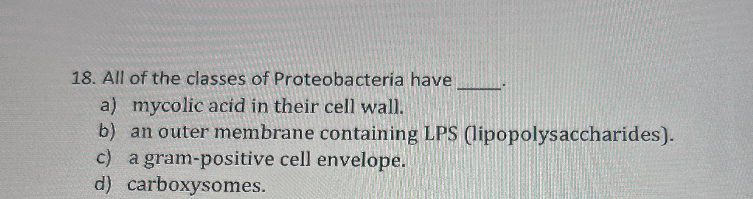 Solved All of the classes of Proteobacteria have q,a) | Chegg.com
