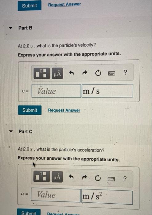 Solved A particle moving along the x-axis has its velocity | Chegg.com