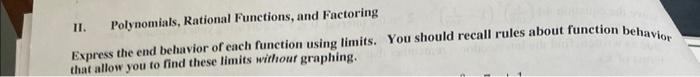 Solved f(x)=−2x3+7xII. Polynomials, Rational Functions, and | Chegg.com