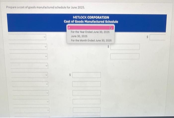 Solved Metlock Corporation has the following cost records | Chegg.com