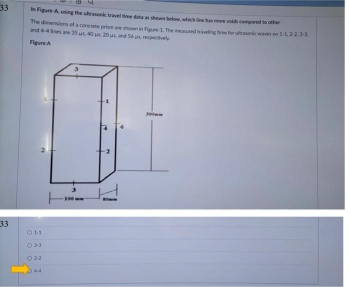 Solved In Figure-A, using the ultrasonic travel time data as | Chegg.com