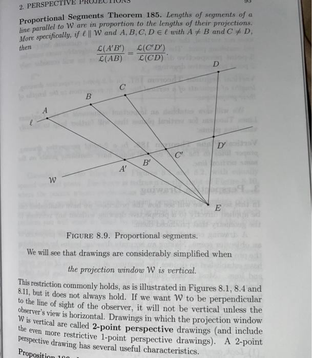 Solved 2. PERSPECTI Proportional Segments Theorem 185. | Chegg.com