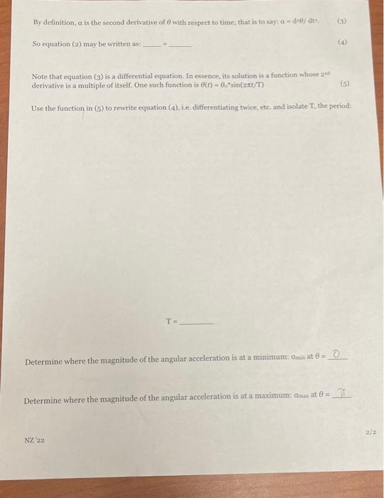 Solved Review Simple Harmonic Motion (SHM) in the textbook. | Chegg.com