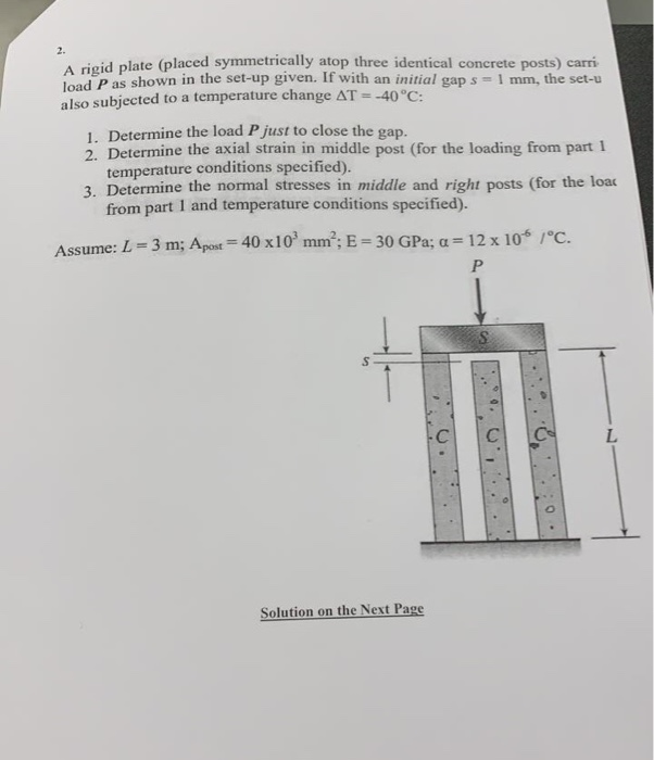Solved sid plate (placed symmetrically atop three identical | Chegg.com