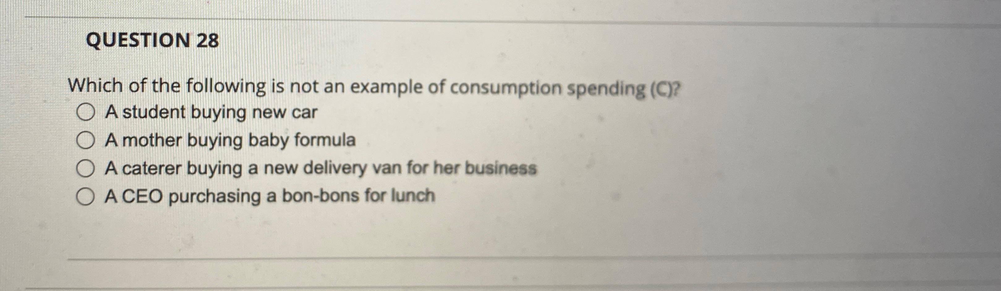 Solved QUESTION 28Which of the following is not an example | Chegg.com