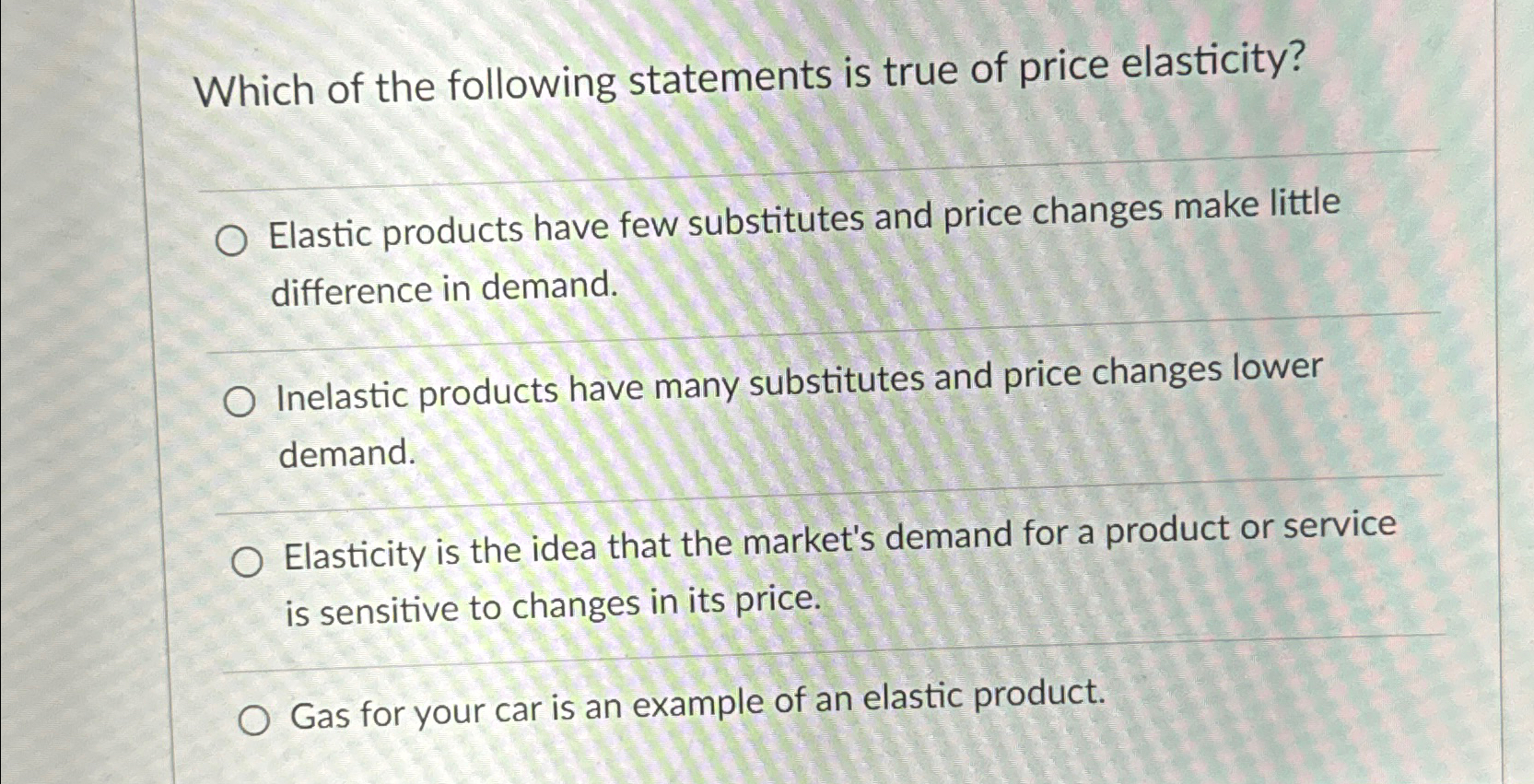 Solved Which of the following statements is true of price | Chegg.com