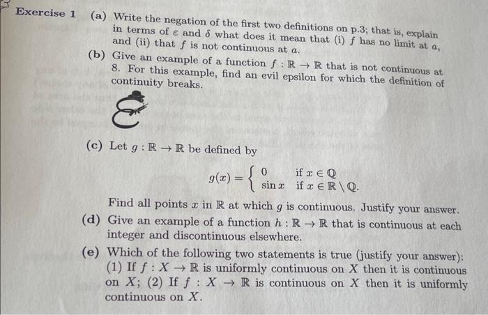 Solved (a) Write the negation of the first two definitions | Chegg.com