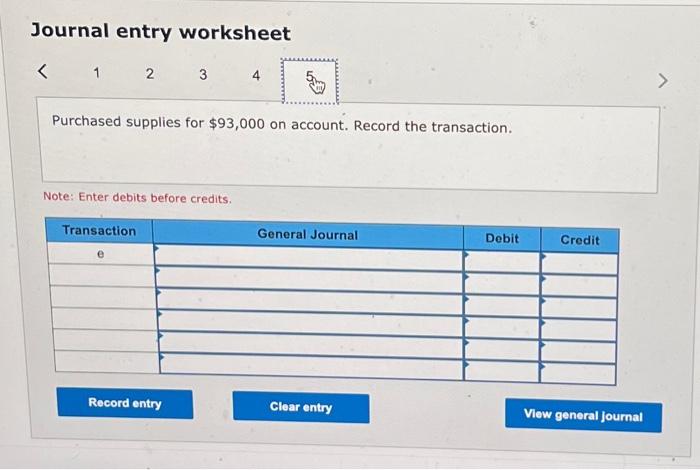 Solved Record the transaction effects determined in part 1 | Chegg.com