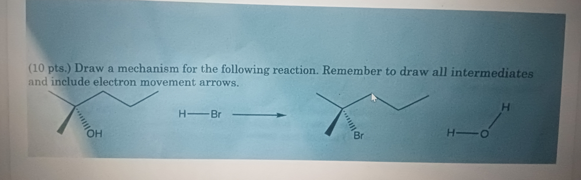 [Solved]: (10 pts.) Draw a mechanism for the following react