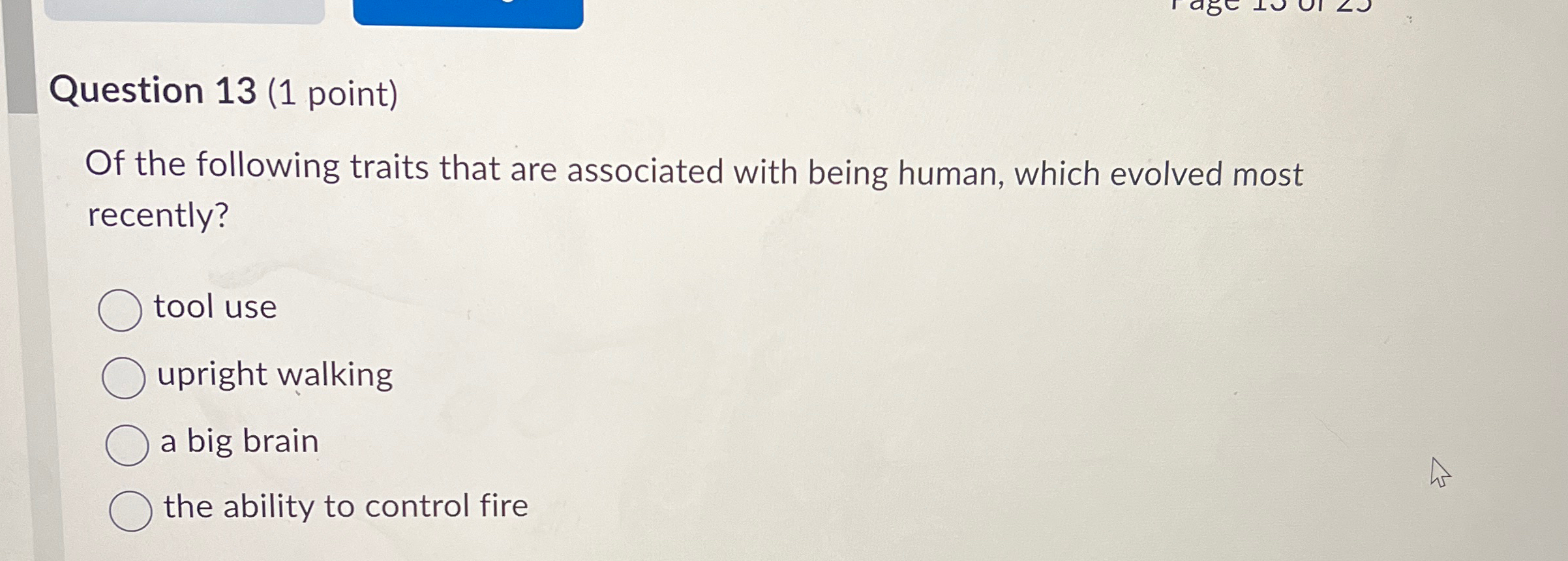 Solved Question 13 (1 ﻿point)Of the following traits that | Chegg.com