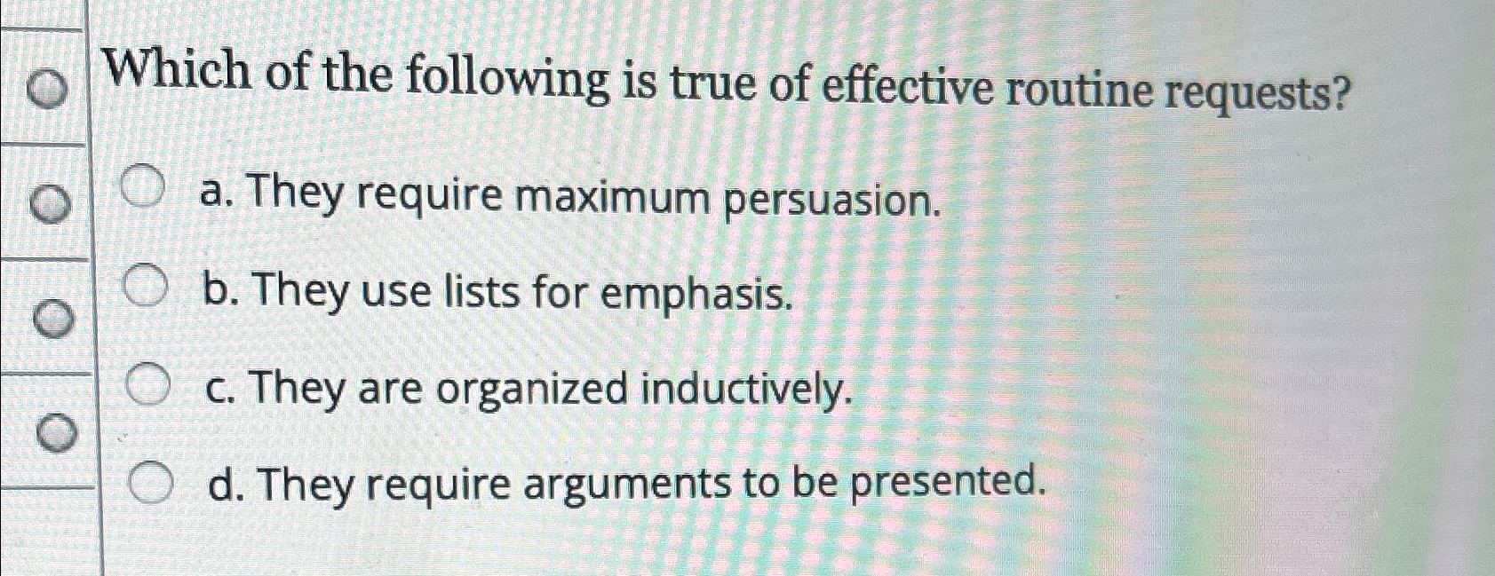 Solved Which of the following is true of effective routine | Chegg.com