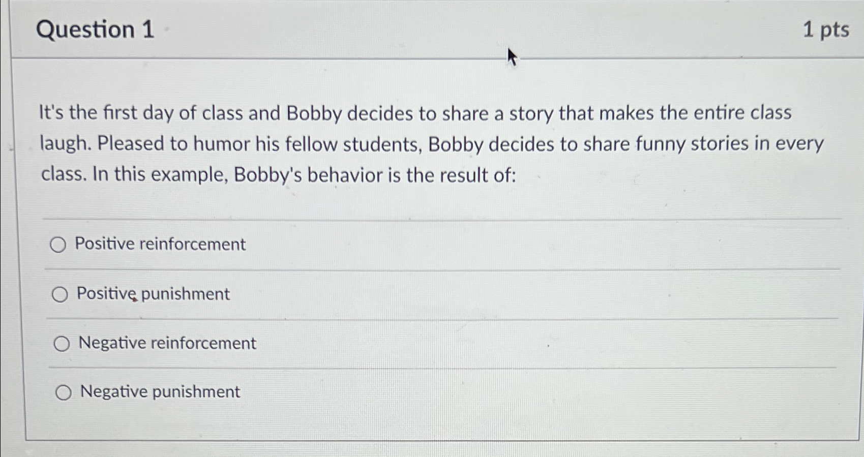 Solved Question 11ptsIt's the first day of class and Bobby | Chegg.com