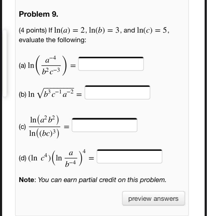 Solved Problem 9 4 Points If In A 2 In B 3 And