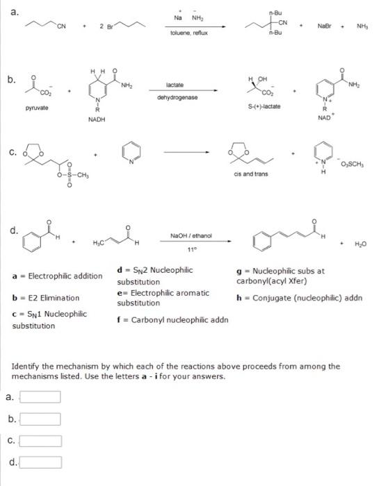 Solved a a. n-Bu Ne NHS toluene, reflux For CN NaBr NH -Bu | Chegg.com