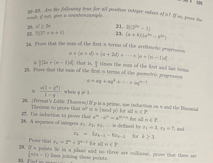 Solved 20-23. Are the following true for all positive | Chegg.com