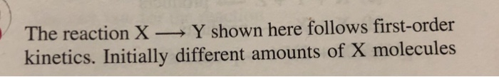 Solved The reaction X Y shown here follows first-order | Chegg.com