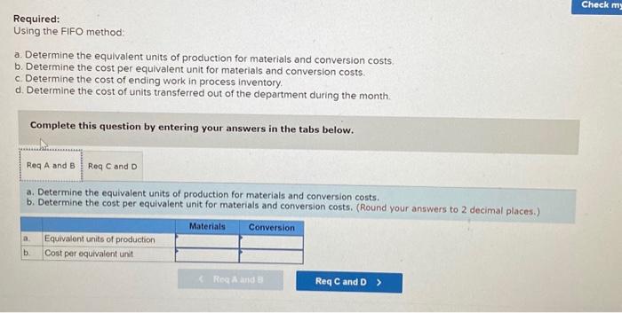 Solved Easy Inc. uses the FIFO method in its process costing | Chegg.com