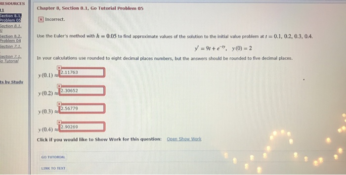 Solved RESOURCES Chapter 8, Section 8.1, Go Tutorial Problem | Chegg.com
