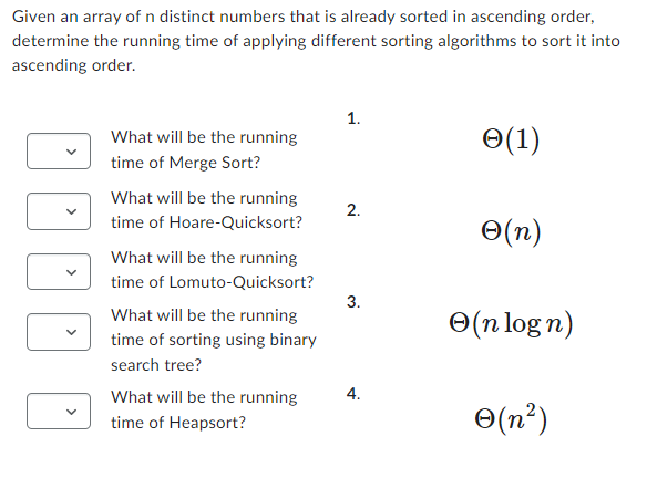 Solved Given An Array Of N distinct Numbers That Is Already