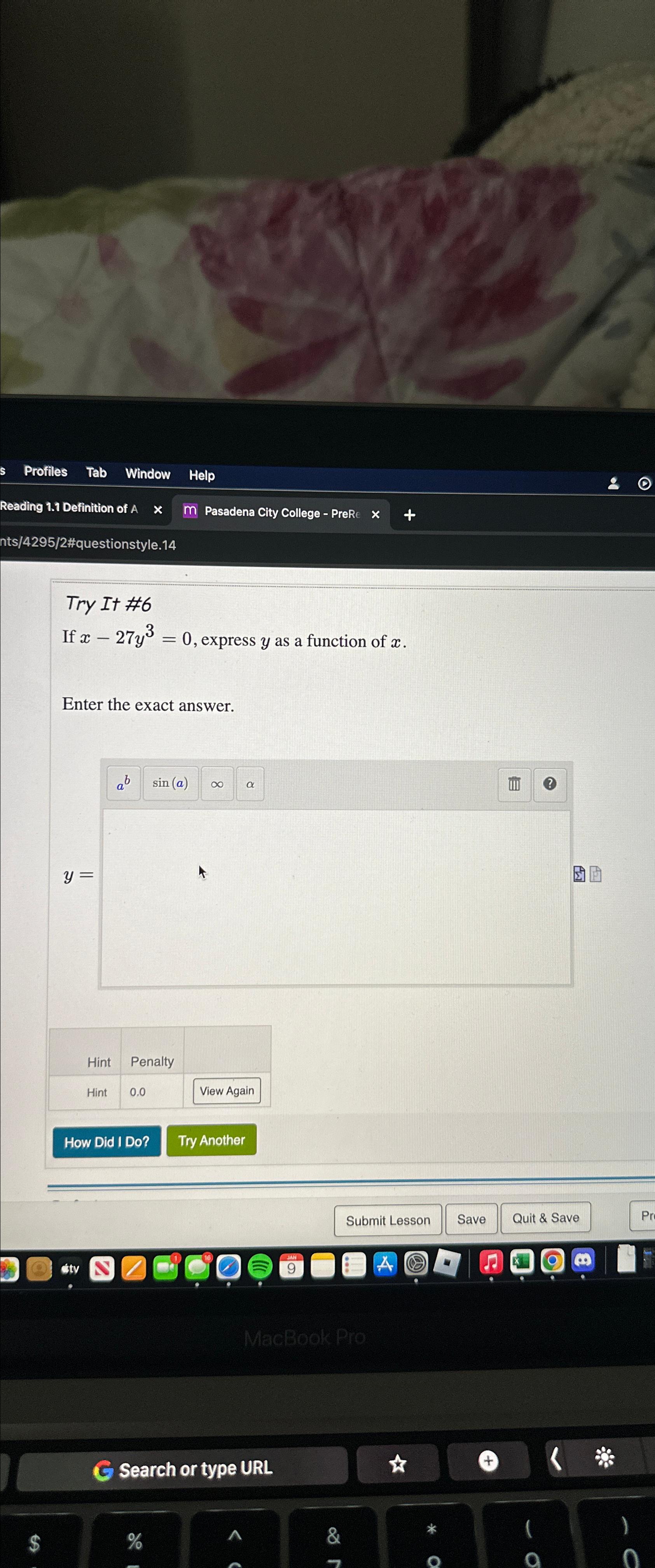 Solved Try It #6If x-27y3=0, ﻿express y ﻿as a function of | Chegg.com
